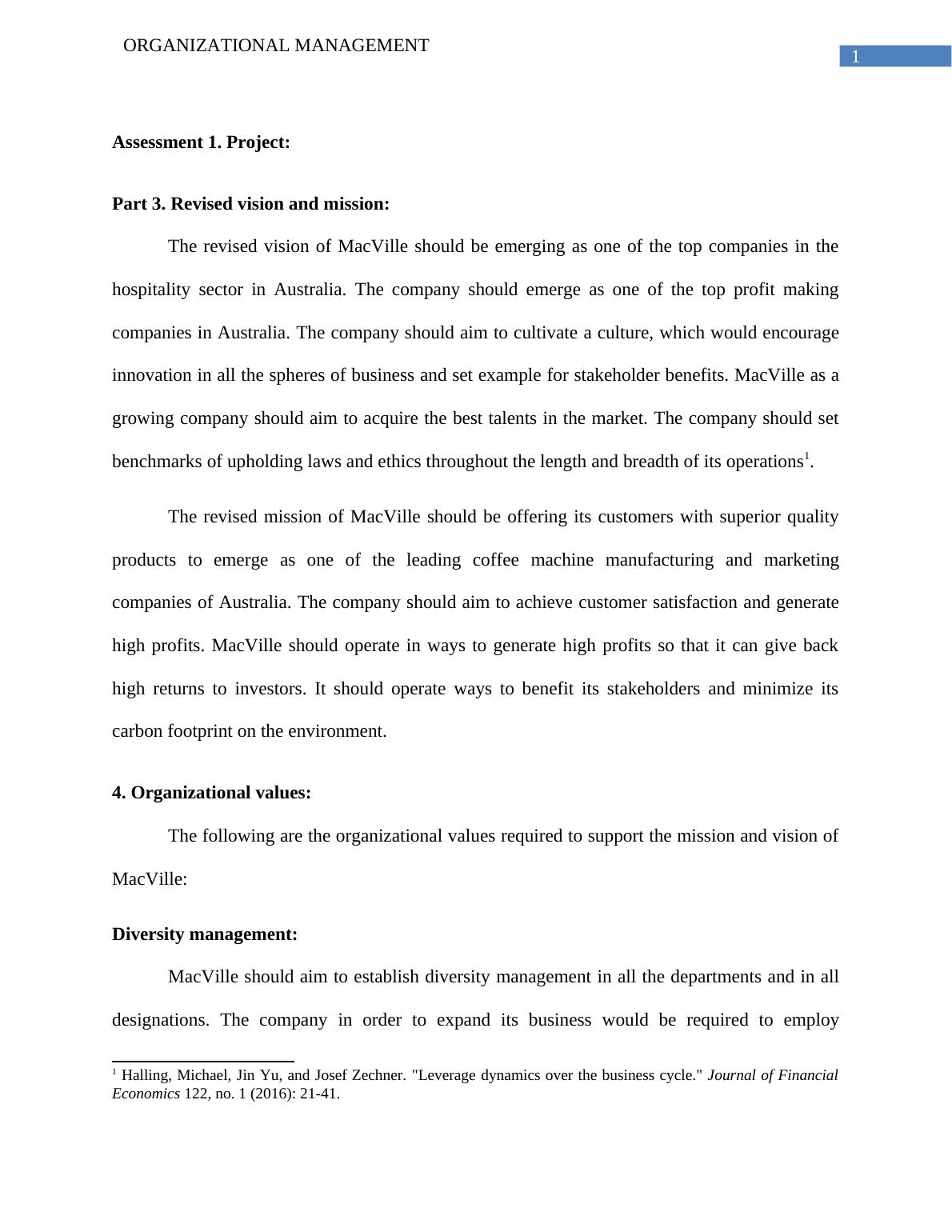 Revised Vision and Mission of MacVille