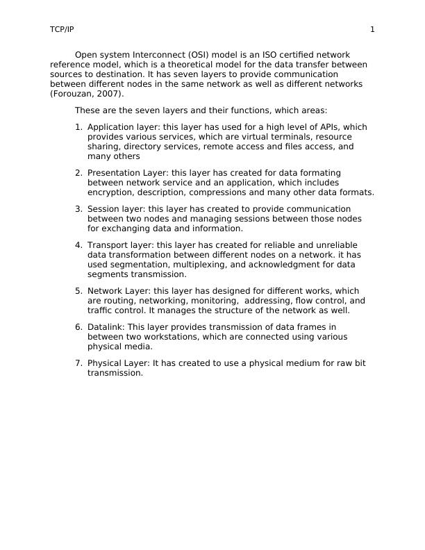 Understanding TCP/IP: OSI Model and Network Protocols