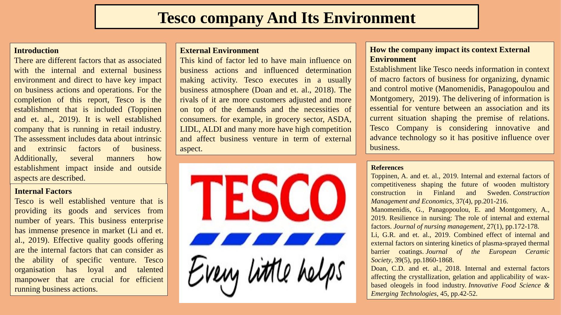 Analysis of Tesco Company's Business Environment Factors
