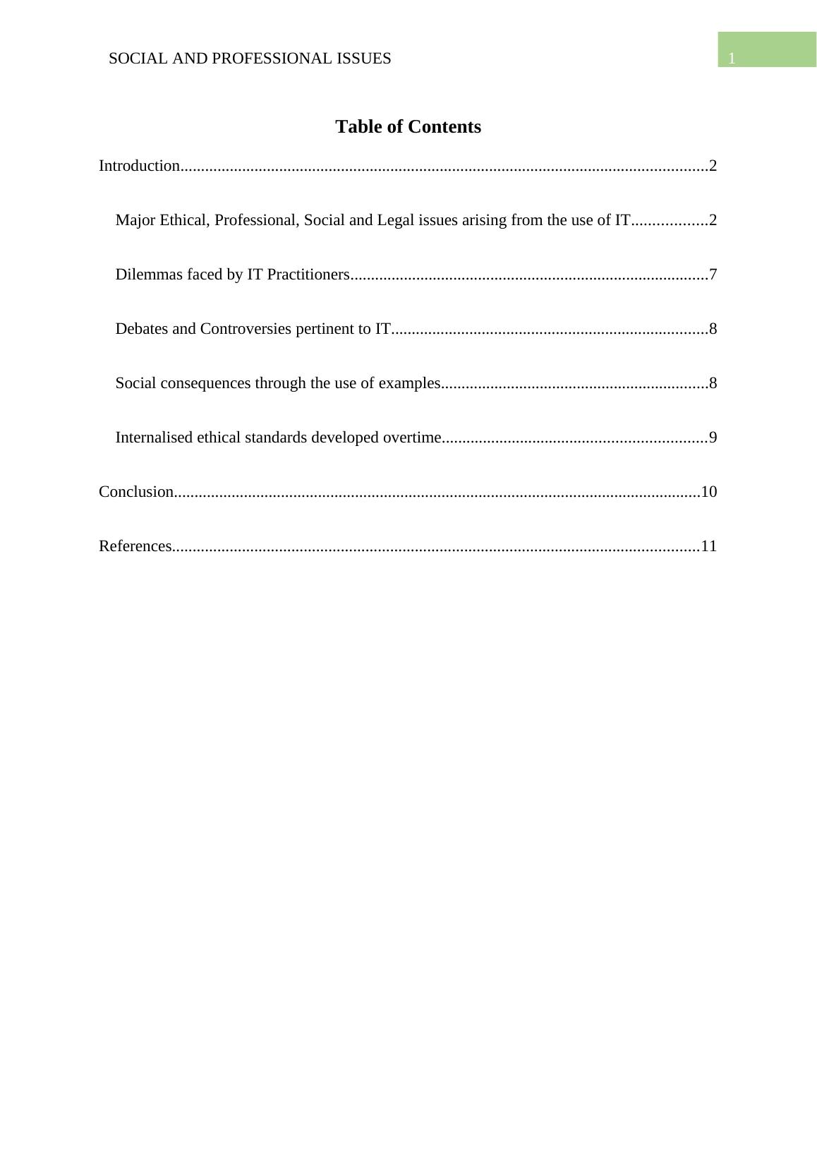 Social, Professional, and Ethical Issues in the IT Industry