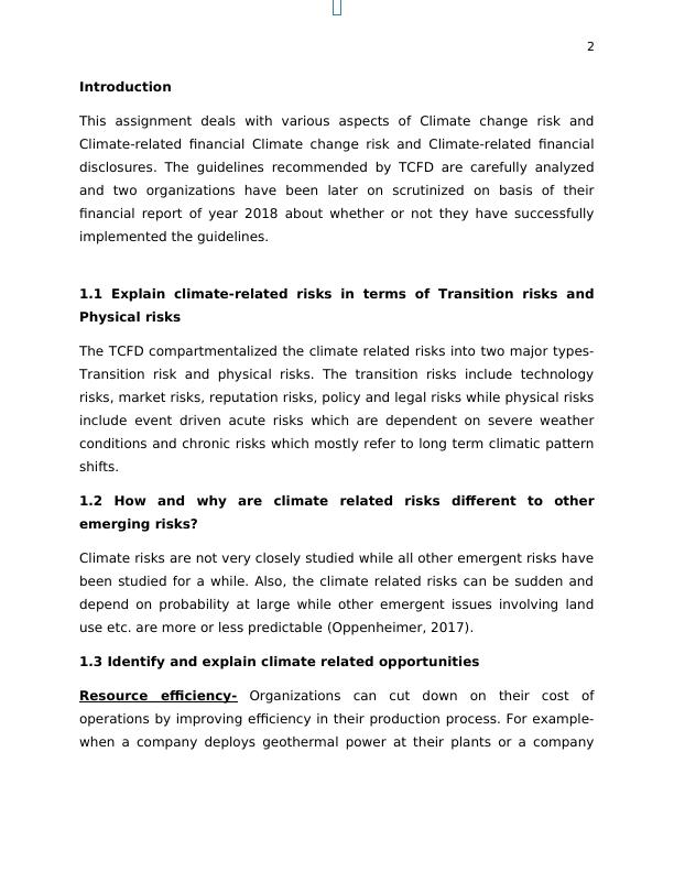 Climate Risk, TCFD, and Financial Statement Analysis