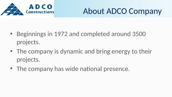 ADCO Construction Company - Innovative Enterprise in the Construction ...