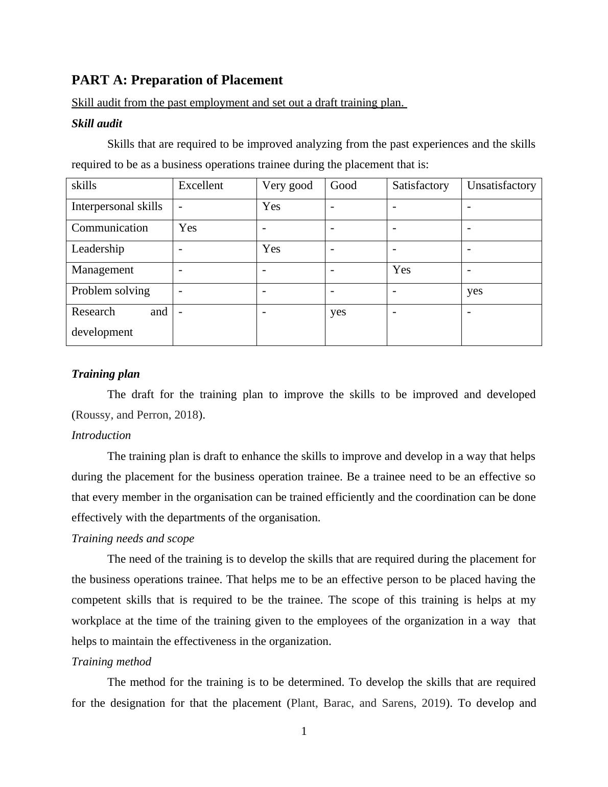 Industrial Placement Portfolio
