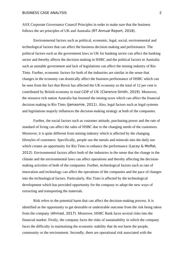 Business Case Analysis: Deliver Clear Forecast