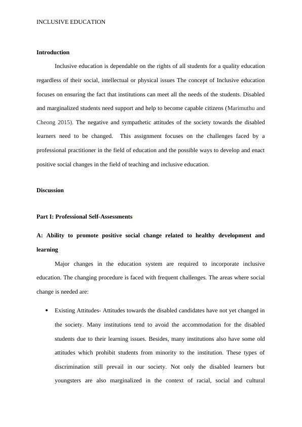 Inclusive Education Challenges And Strategies For Professional