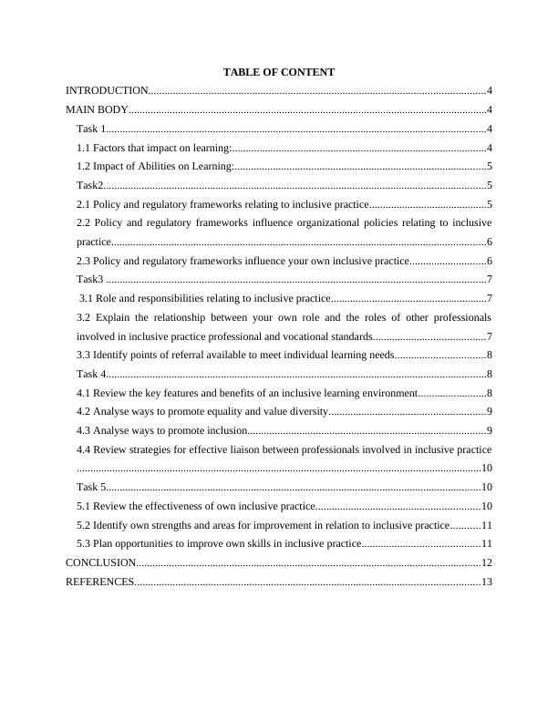 Inclusive Practice: Key Factors, Policy Frameworks Analysis