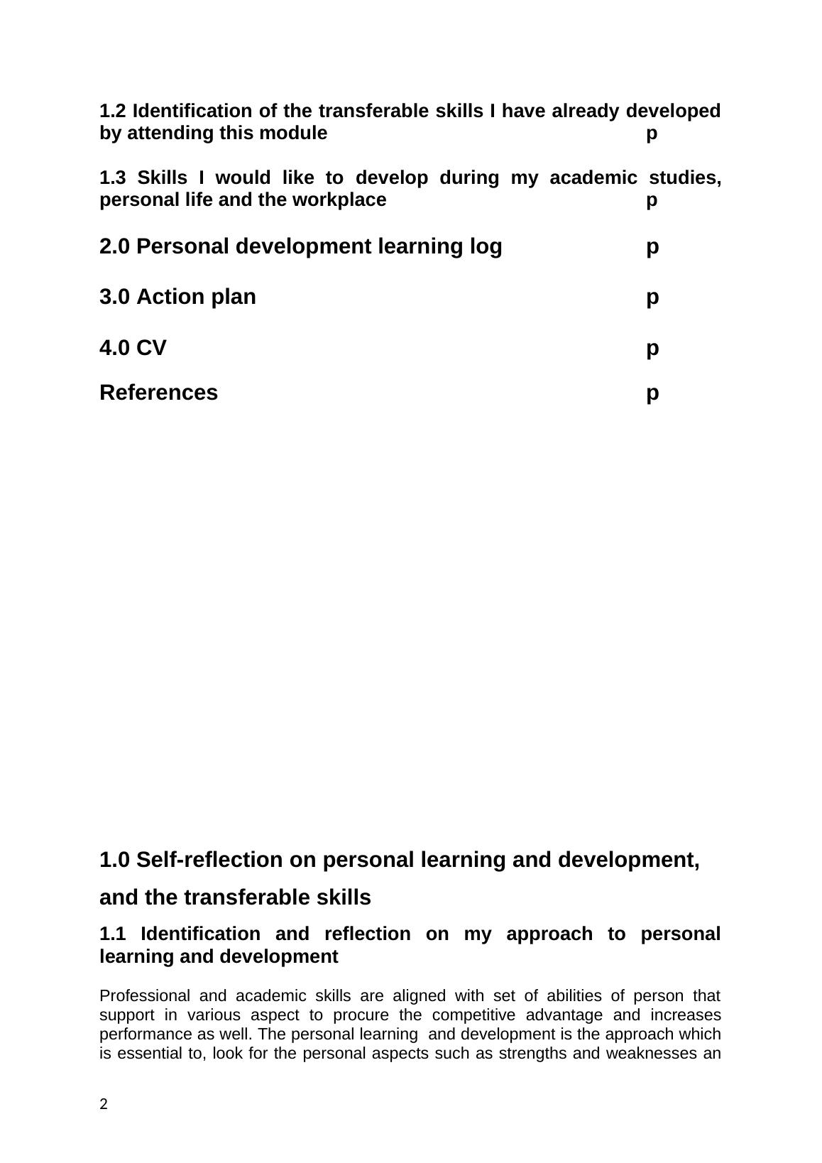 Personal Development Portfolio for BMP4001 | Desklib