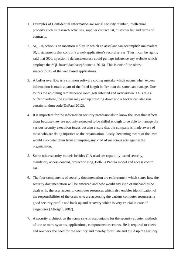 Information Security: SQL Injection, Laws, CIA Triad, More