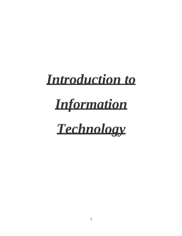 Impact of IT Advancements on Businesses | Desklib