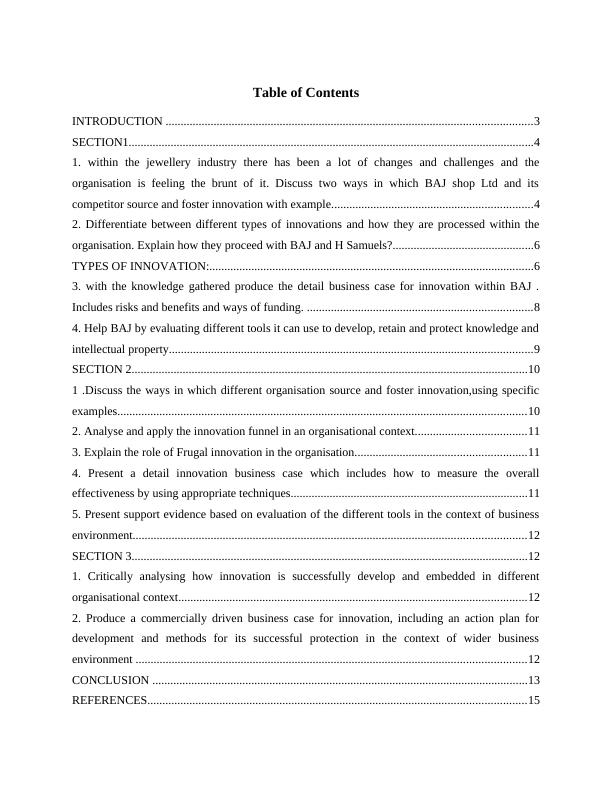 Innovation and Commercialisation Strategies for BAJ Shop Ltd