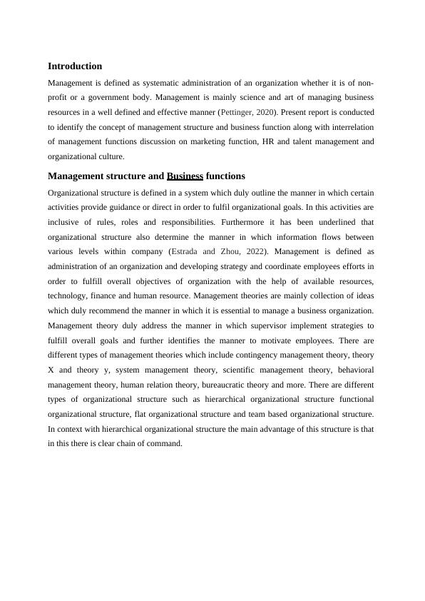 Introduction to Management: Structure, Functions, Interrelation, and ...
