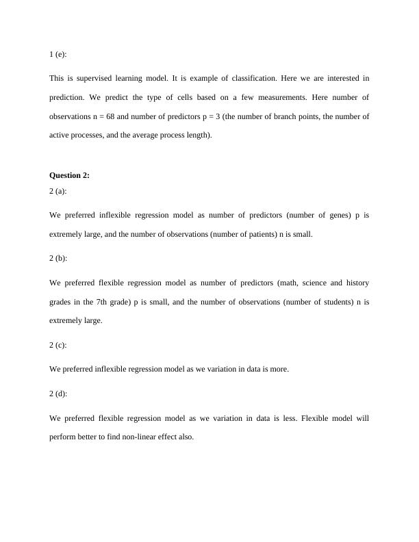 Introduction To Statistical Learning Problem Set 1 Solutions
