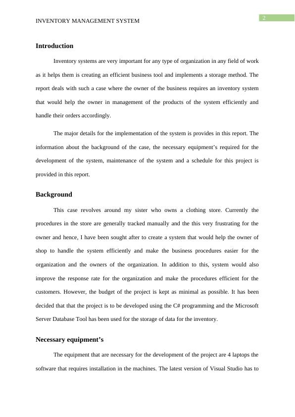 Inventory Management System for Clothing Store