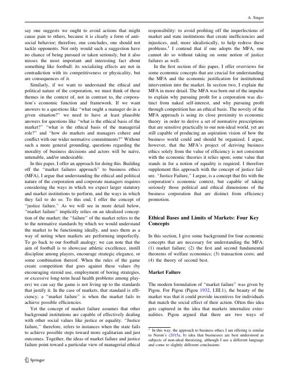 Justice Failure: Efficiency and Equality in Ethics