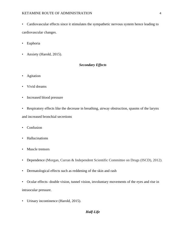 Ketamine Drug Information, Chemistry, Effects, Route of Administration
