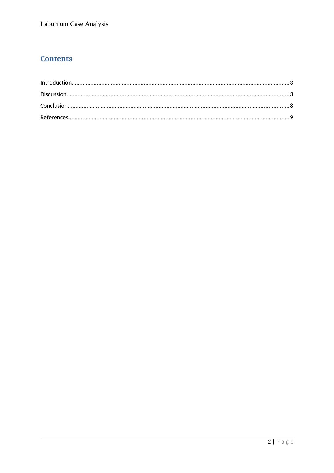 Business Development Case Study Analysis: Laburnum Report