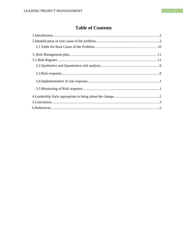 PPMP20009 Project Management: AEW Profitability Crisis