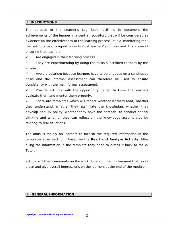 Learner Log Book for documenting achievements and progress in learning ...