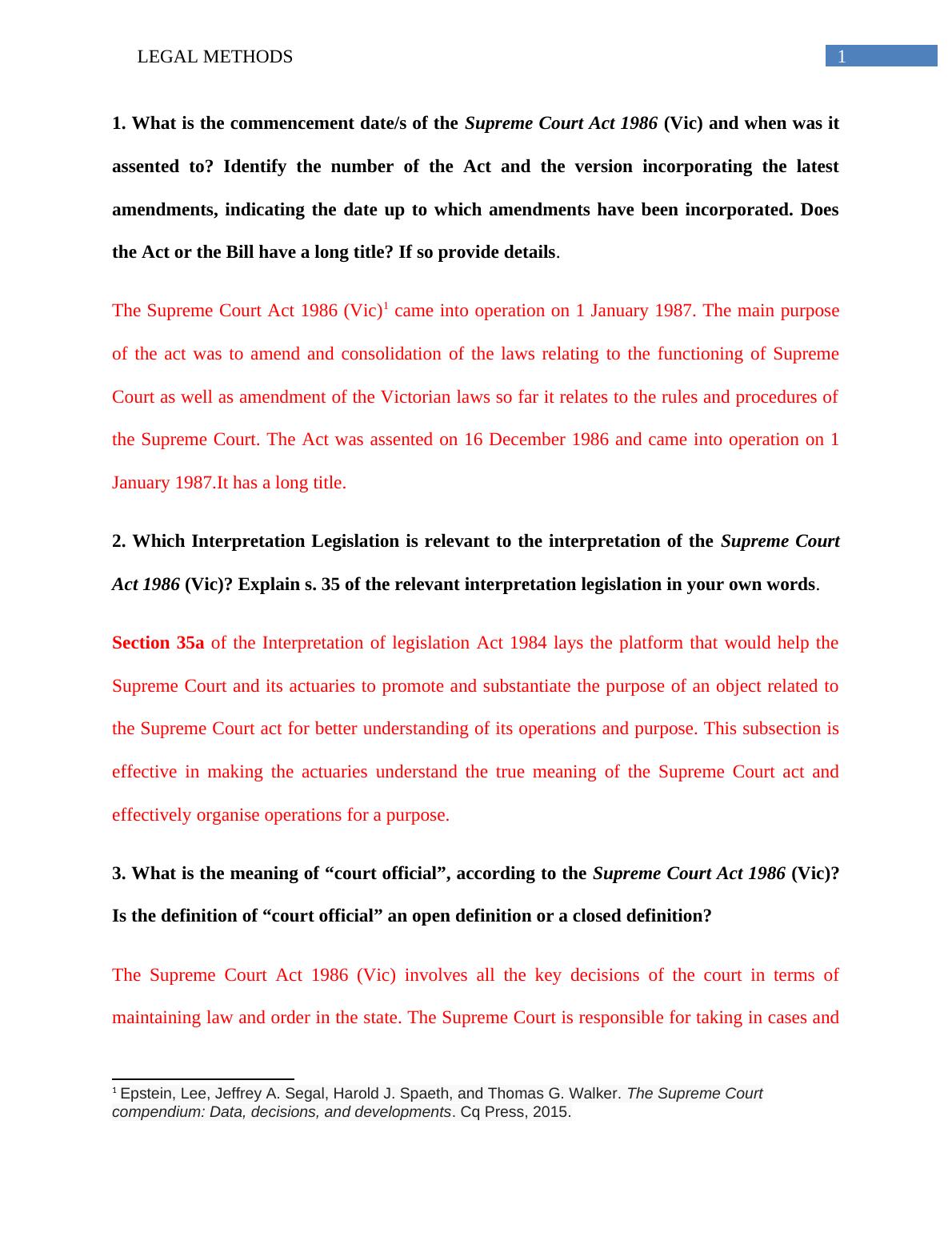 Legal Methods - Desklib