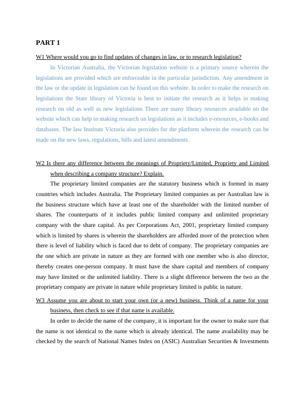 Legal Principles in Corporation Law Matters - Desklib