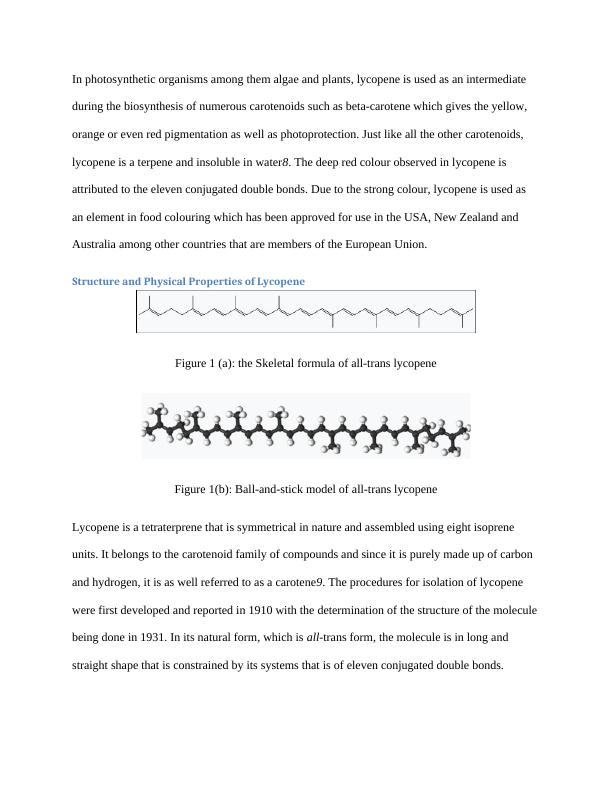 Efficient Lycopene Extraction from Tomatoes using Ultrasound | Desklib
