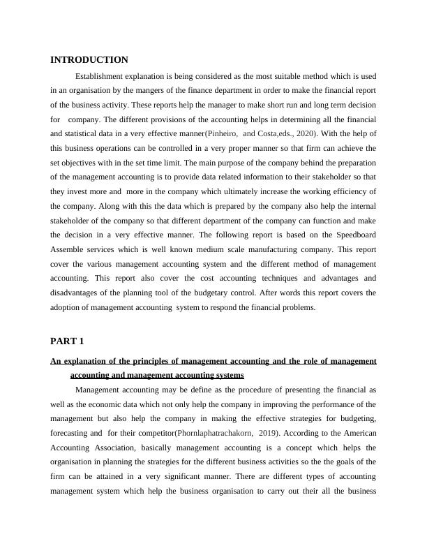 Management Accounting: Principles, Techniques, and Planning Tools