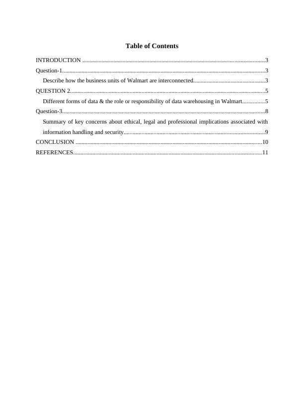 MIS in Walmart: Data Management, Ethics, and Security