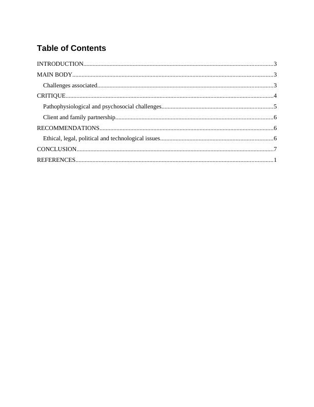 High Acuity Client Management: Aboriginal Case Study