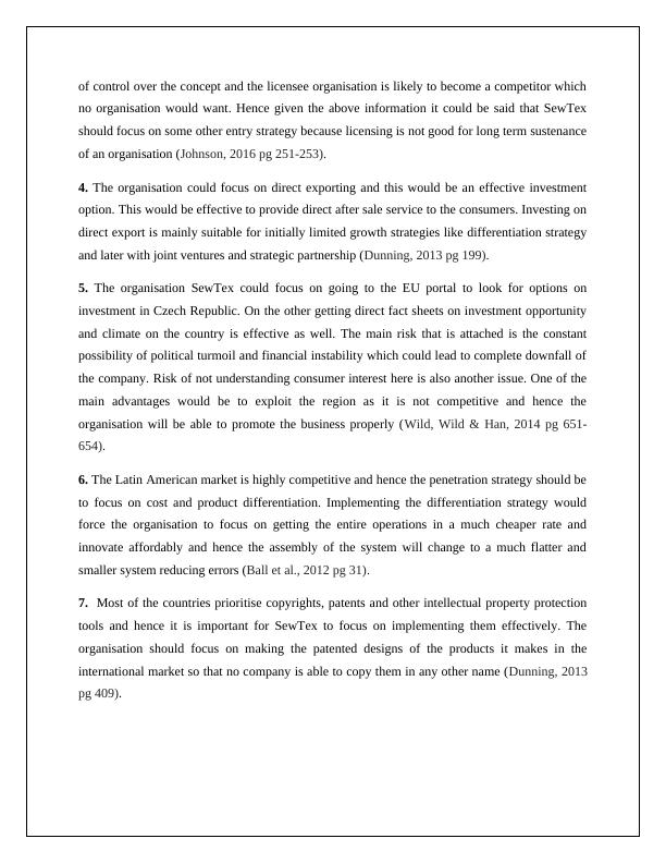 Managerial Implications for SewTex Case Study in International Business