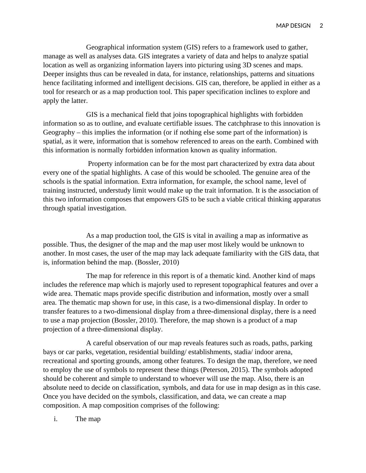 Geospatial Science: GIS Map Design Report Analysis