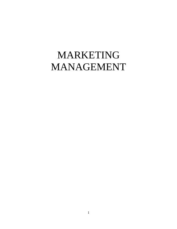 Marketing Management: SWOT Analysis, STP, Marketing Mix and ...