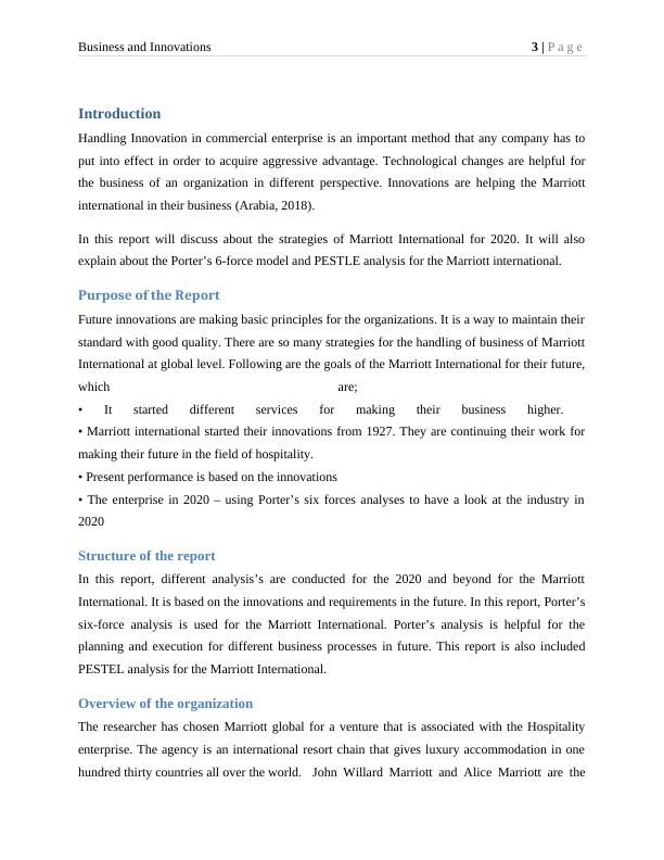 Marriott International Business Strategies for 2020 and Beyond | Desklib