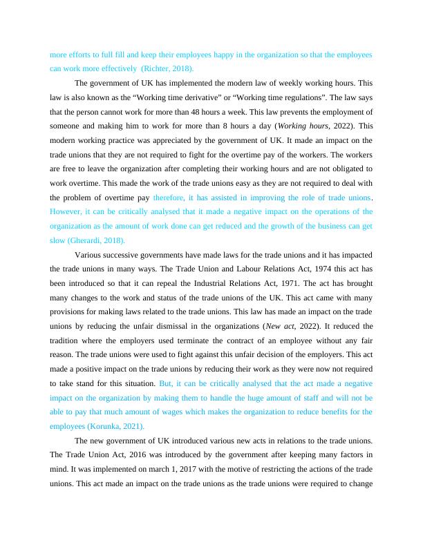 Effects of Modern Working Practices on Trade Unions in Organizations