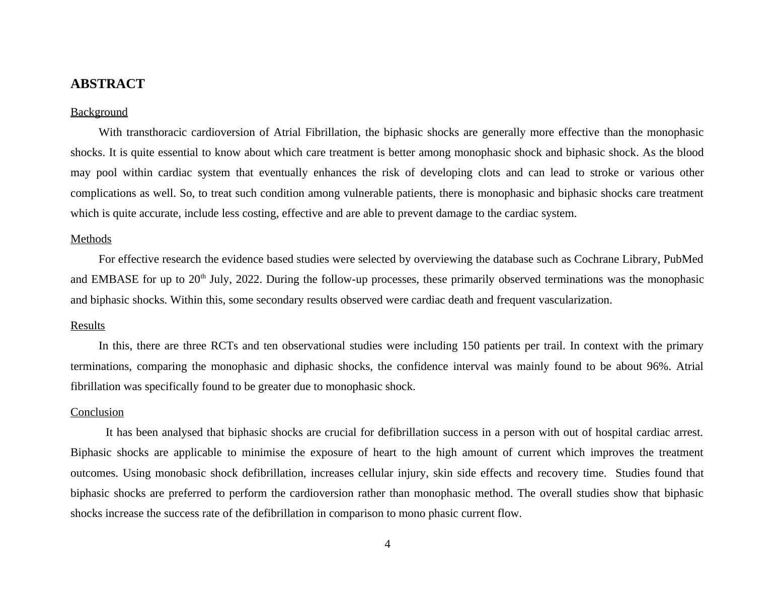 Monophasic Vs Biphasic Shocks For Cardioversion Of Atrial Fibrillation