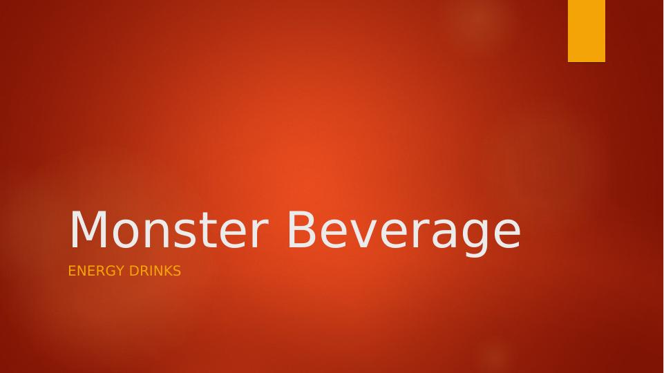 Monster Beverage Marketing and Distribution Strategy