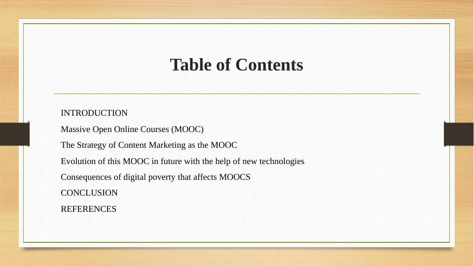 Innovation and Technology: The Impact of MOOCs