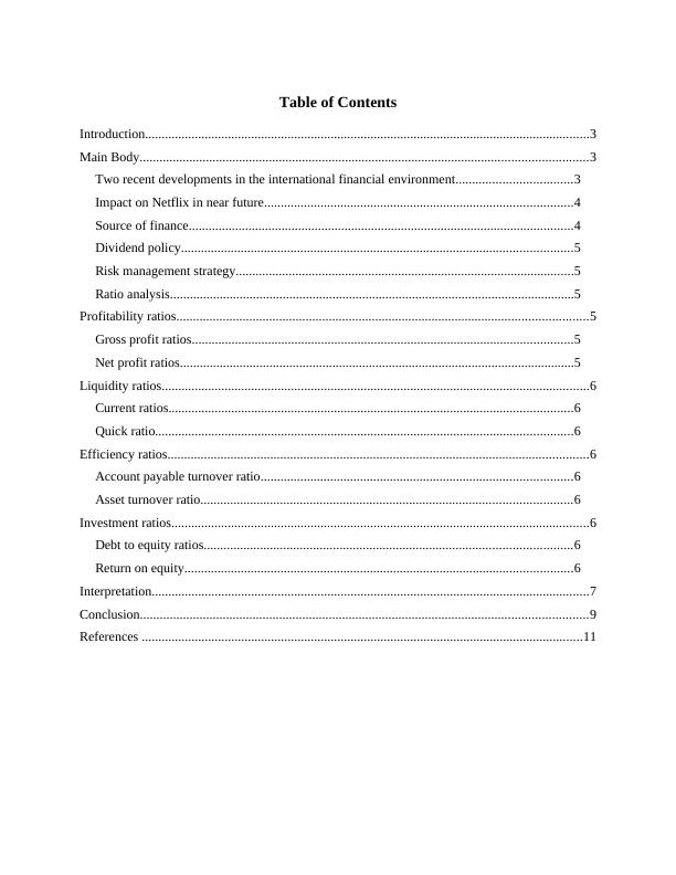 Financial Analysis of Netflix Inc. | Desklib