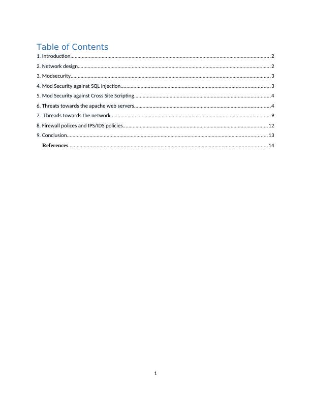 Network Security Threats And Mitigation Strategies For Apache Web Servers