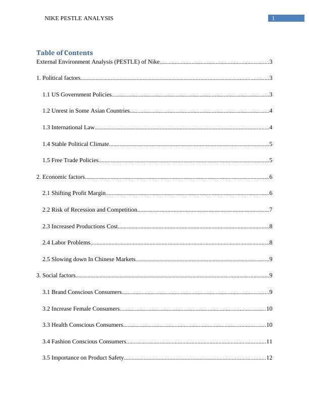 Nike PESTLE Analysis: Political, Economic, Social Analysis