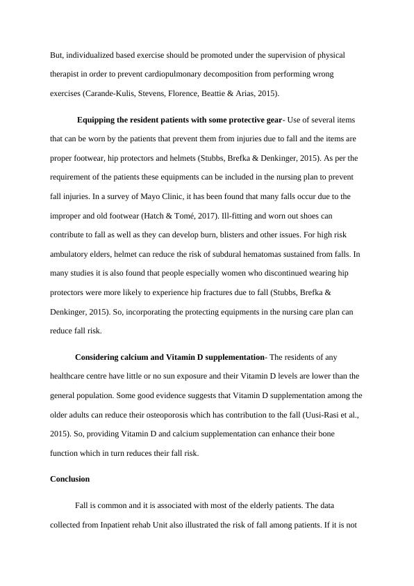 Nursing Care Plan for Fall Risk Prevention - Desklib