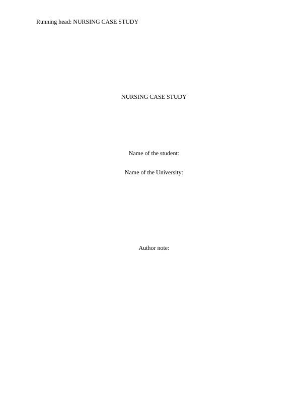 Nursing Case Study: Pressure Injury and Patient Care