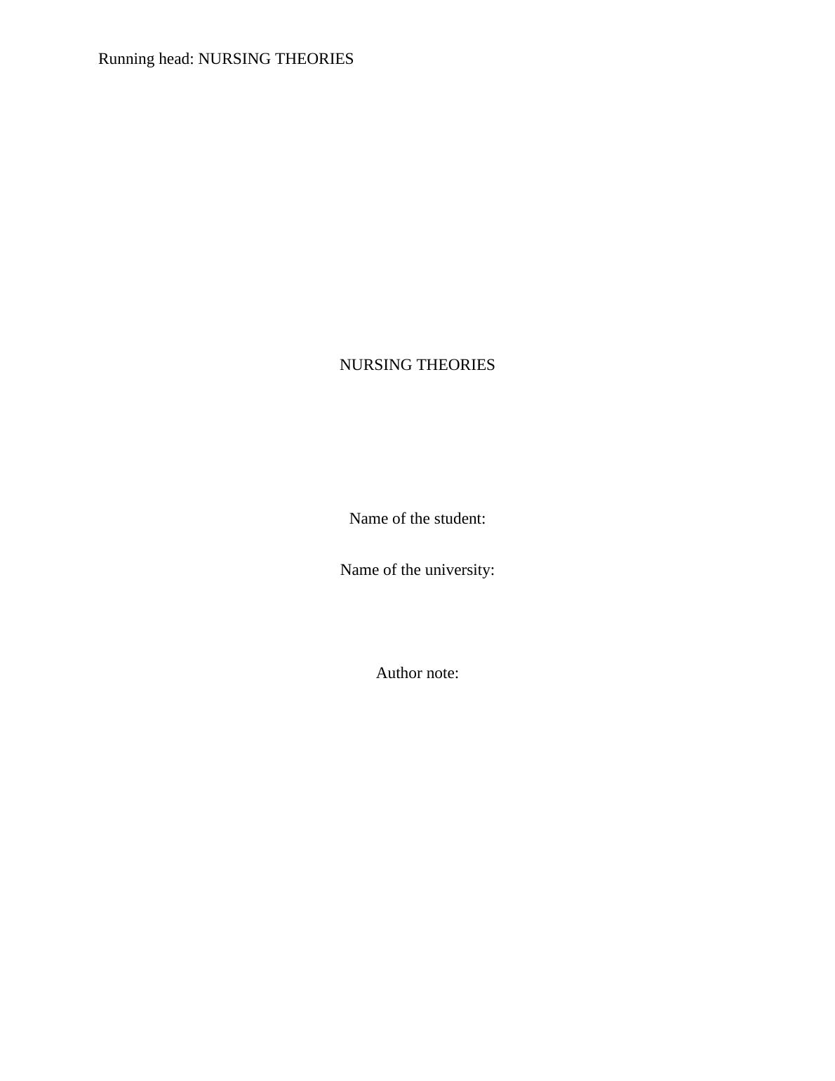 Nursing Theories for Clinical Decision Making: A Case Study on Multiple ...