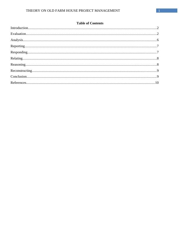 Project Management: Reflective Essay on Practical Theory