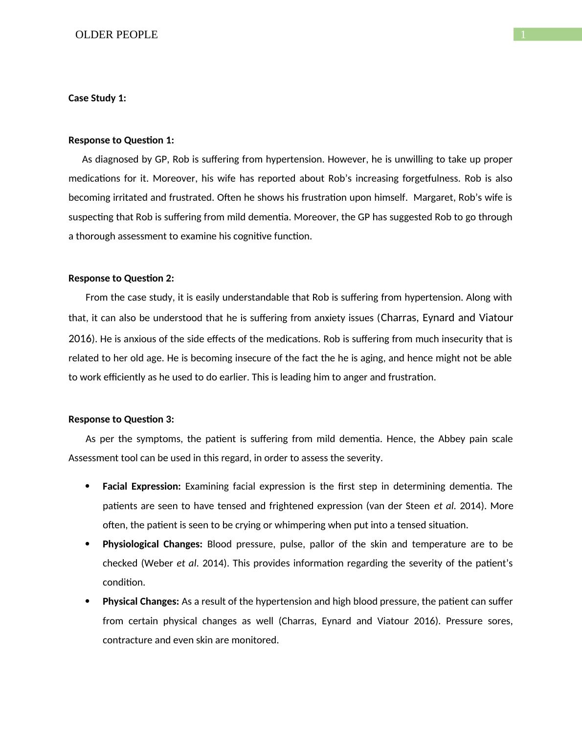 Case Studies on Older People: Hypertension and Fragile Bones