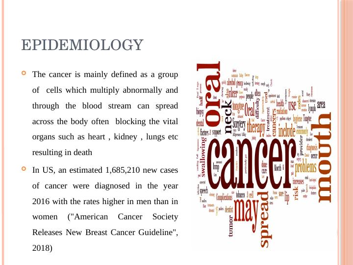 Comprehensive Cancer Report: Epidemiology, Causes, Treatment
