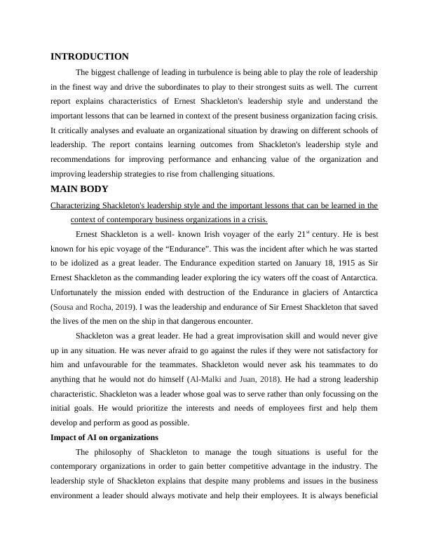 Organisational Change and Leadership: Lessons from Shackleton's ...