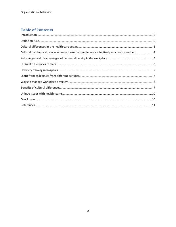 Organizational Behavior in Healthcare Sector: Culture, Teamwork, and ...