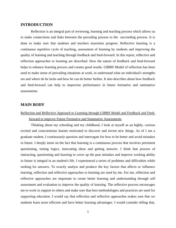 Orientation and Reflective Approach: Keys to