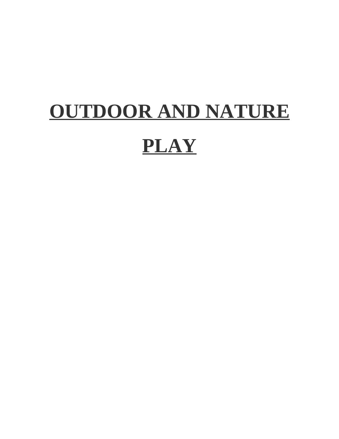 Designing a Sustainable Play Area for Children | Outdoor and Nature Play