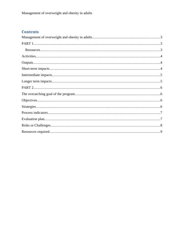 PUBH6007: Program Design for Adult Obesity Management